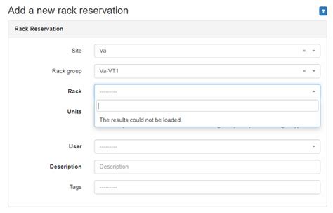 Unable To Add Rack Reservation · Issue 5333 · Netbox Communitynetbox