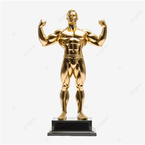 보디 빌더 트로피 3d 챔피언 트로피 스포츠 장학금 우승자 상 챔피언 축하 승리 개념 인공 지능 생성 보디 빌더 트로피