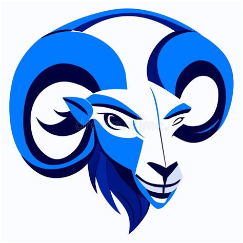 Vector Image Of A Head Of A Ram In A Modern Style Generative Ai Stock Vector Illustration Of
