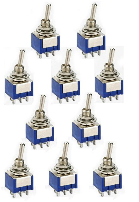 5pcs Miniature Toggle Switch Double Pole Double Th Grandado