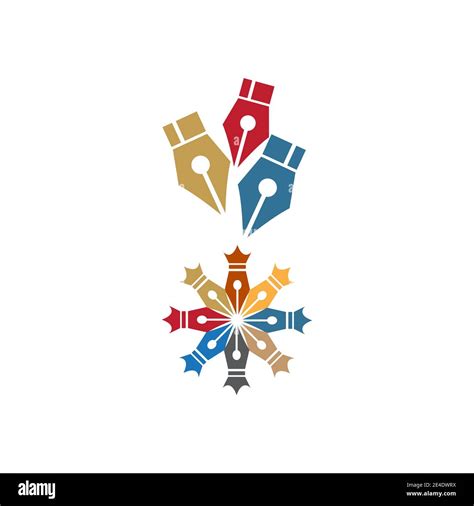 Nib Logo Template Vector Symbol Nature Stock Vector Image Art Alamy