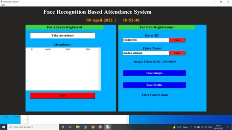 GitHub Shadansiddiqui Face Recognition Based Attendance System Built A GUI Based Face