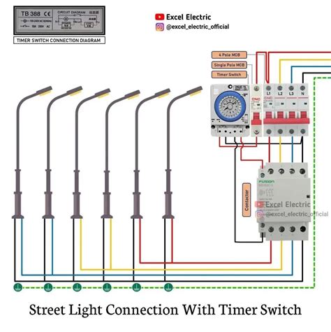 Single Phase Lighting Timer And Contactor Wiring Diagram Wiring Flow Line