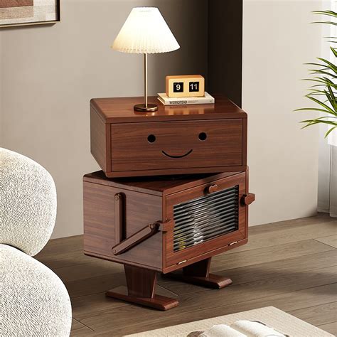 Bedside Bedroom Night Table Cute Drawer Kawaii Simple Storage