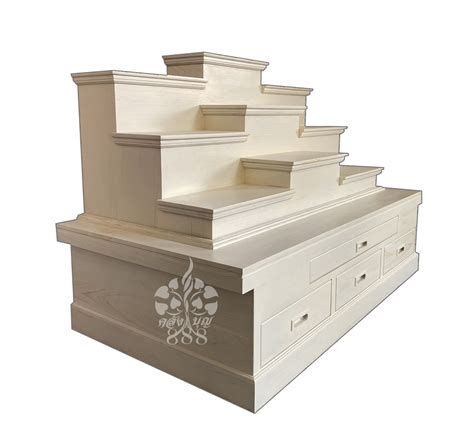 โต๊ะหมู่ขนาด ลึก80 ยาว150 สูง100 ซม สีมินิมอล แท่นวางพระ 9 18นิ้วทุกแท่น รวมส่ง เคบี8