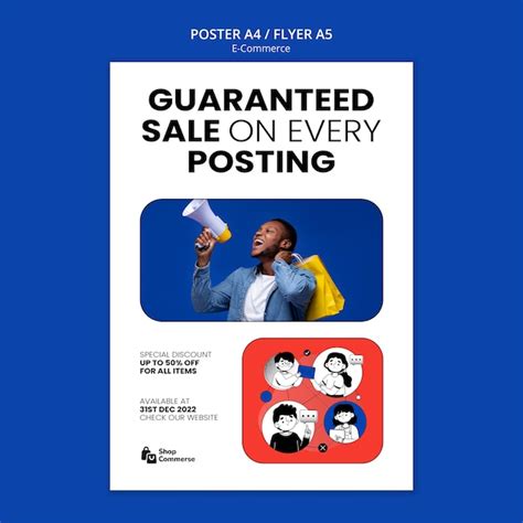 Free Psd Flat Design E Commerce Platform Poster Template