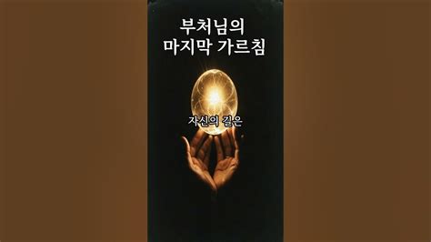 부처님의 마지막 가르침 명언 긍정적마인드 좋은글 긍정의말 긍정의한줄 행복 Youtube