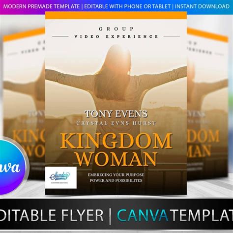 Initial Sermon Flyer Template Etsy