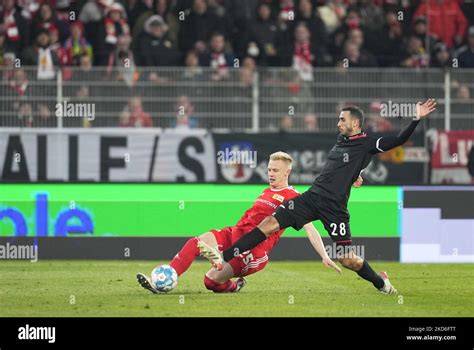 Ellyes Skhiri Of Fc Cologne Battle For The Ball With Timo Baumgartl Of