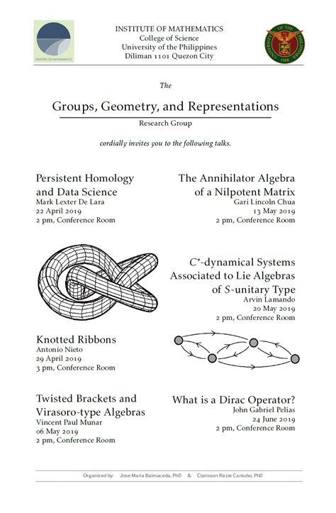 Groups Geometry And Representations Institute Of Mathematics