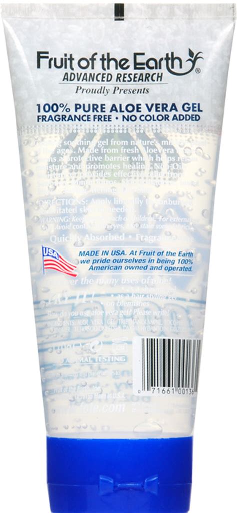 Fruit Of The Earth Aloe Vera Moisturizing Gel 6 Oz