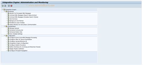 Sxmb Admin Sap Tcode Integration Engine All Functions