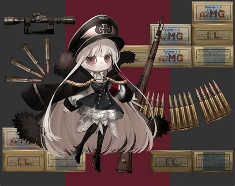 Kar98k（少女前线）kar98k（少女前线）银发少女前线少女前线军装卧槽好可爱 Narueなるゑ
