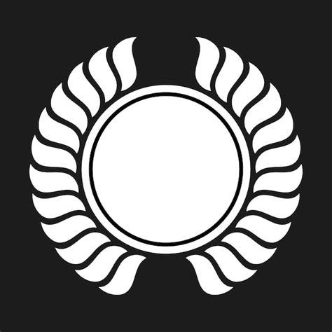 Premium Vector A Laurel Wreath With A Circle In The Center For The