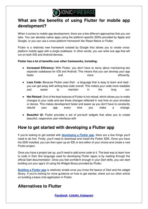 Ppt Flutter Basics Why Use Flutter For Mobile App Development