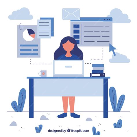 평면 디자인의 비즈니스 방문 페이지 무료 벡터