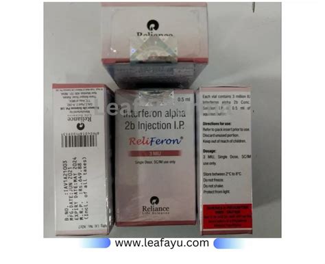 Reliferon 3 Miu Interferon Alpha 2b Injection For Personal At ₹ 1000 Vial In Surat