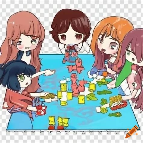 Women Enjoying Board Games In Anime Chibi Style On Craiyon