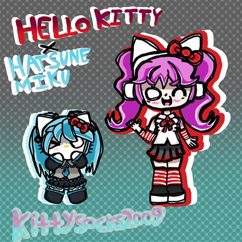 Hatsune Miku And Hello Kitty Collab Zomg Oo By Kittysocks2009 On