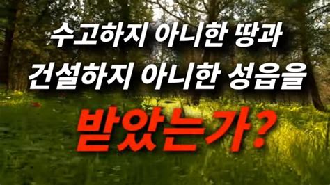 🔊🔊엔타임⏱계시묵상 🎯수고하지 아니한 땅과 건설하지 아니한 성읍을 받았는가 ️성령으로 거듭난 새 사람으로 살라‼️ 하나님의 영광을 볼 것이다🩸 Youtube