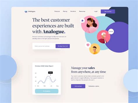 Sales Management Dashboard App Landing Page Ui Design App Landing