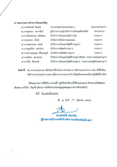 แต่งตั้งคณะกรรมการจัดการอบรมคณะกรรมการ ป ป ช สพฐ และ ป ป ช สพฐ ชุมชน2024 11 สพป ขก 1