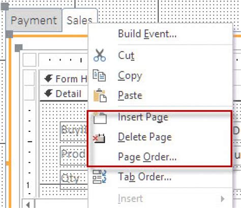 Ms Access Tab Control In Form Tables Or Subform Access Database And Templates