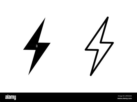 Lightning Icon Set Electric Icon Vector Power Icon Energy Sign Stock