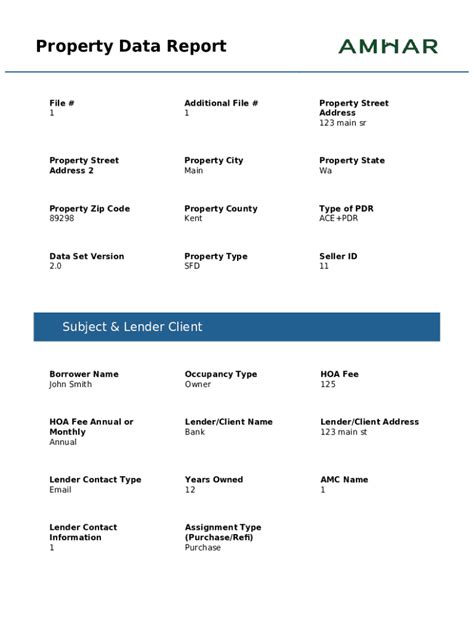 Fillable Online Home Value Property Data Report Fax Email Print Pdffiller