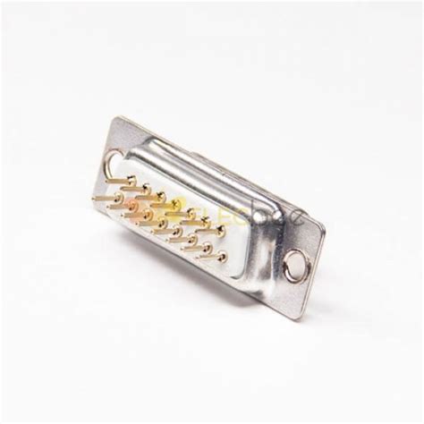 Elecbee 15 Pin D Sub Male Stamped Pin 2 Row Connector Plug Db 15 Chassis Mount 20pcs