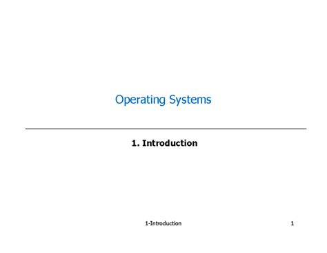 Chapter 1 Introduction Operating Systems 1 Introduction Operating System Services Operating