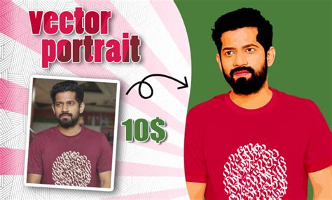 Do Vector Portrait From Your Photo By Zain00designart Fiverr