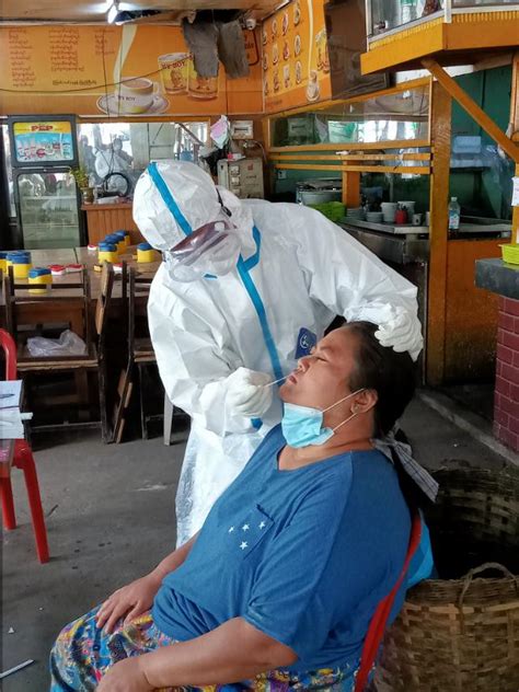 ဒဂုံမြို့သစ် မြောက်ပိုင်း မြို့နယ်၌ ဈေးသူ၊ ဈေးသားများအား ကိုဗစ် ၁၉ ရောဂါပိုးရှိ မရှိ စစ်ဆေးပေး