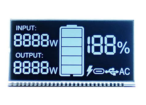 Custom Pins Negative Transmissive Va Segment LCD Display For Energy Charge LCD And LCD