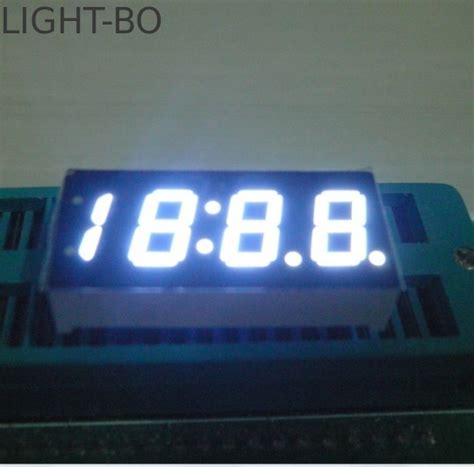 White Bright 4 Digits Numeric 7 Segment Led Displays For Car Clock