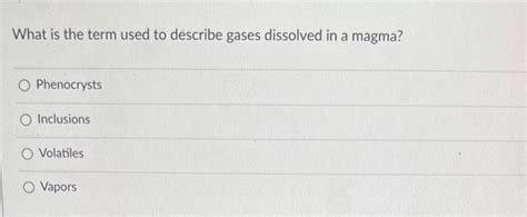 Solved Fossils That Preserve The External Form Of An