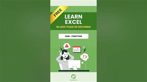 🧑‍💻 Sum Function Learn Excel Function In Less Than 20 Seconds Excel Exceltips Tutorial