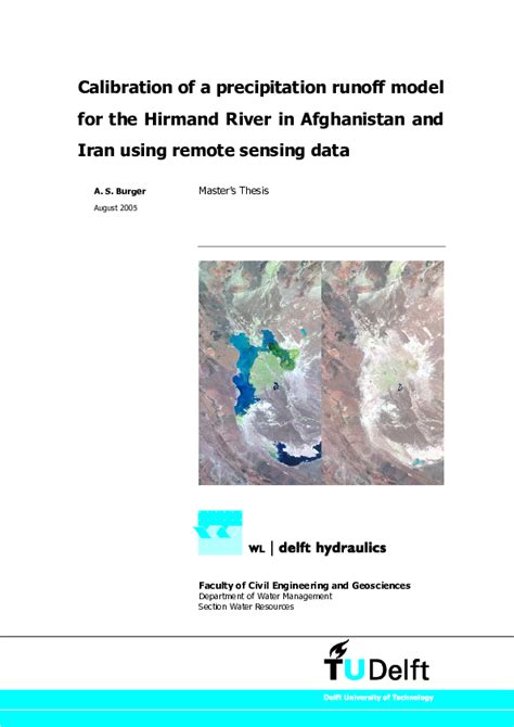 Pdf Calibration Of A Precipitation Runoff Model For The Hirmand River In Afghanistan And Iran