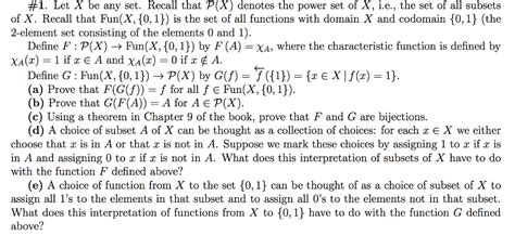 Solved Let X Be Any Set Recall That P X Denotes The Power