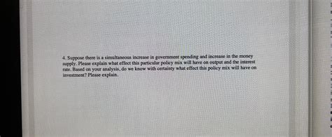 Solved Suppose There Is A Simultaneous Increase In