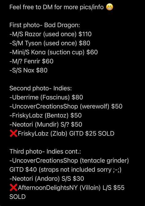 Wts Us Only Bad Dragon Indies Rbaddragon