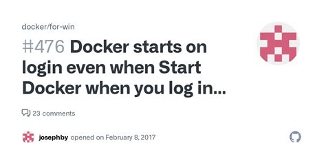Docker Starts On Login Even When Start Docker When You Log In Checkbox Is Cleared Issue