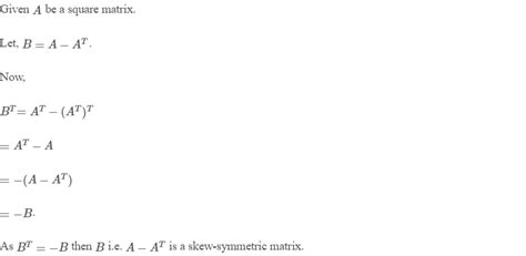 Example 9 Prove That A Is A Square Matrix Then A T Is Example 9 Prove That A Is A Square Matrix Then A T Is