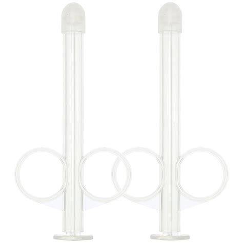 Two Firm Syringe Lube Applicators Anal Sex Cleaning Kit Pinkcherry