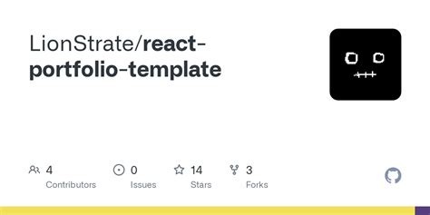 Github Lionstrate React Portfolio Template