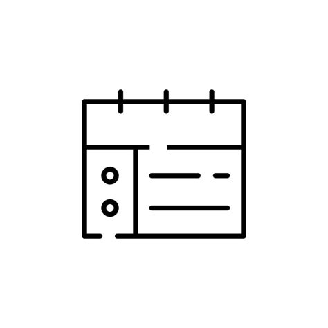 Notes Notepad Notebook Memo Diary Paper Dotted Line Icon Vector Illustration Logo Template