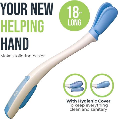 Juvo Toilet Aid 18 Long Reach Personal Wiping Tool With Hygienic