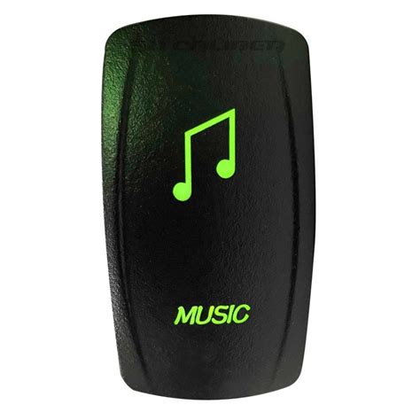 Dual Led 3 Pin Illuminated 50 Caliber Racing Onoff Rocker Switch Laser Etched Design Music