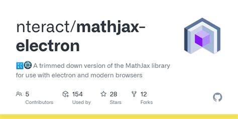 Github Nteractmathjax Electron Symbolselectron A Trimmed Down