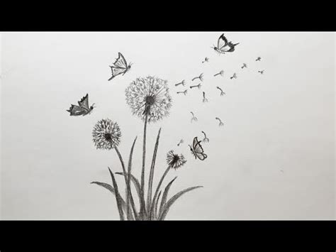 Dandelion Drawing Step By Step Tutorial I M Youtuber Follow My Videos To Learn How To Draw